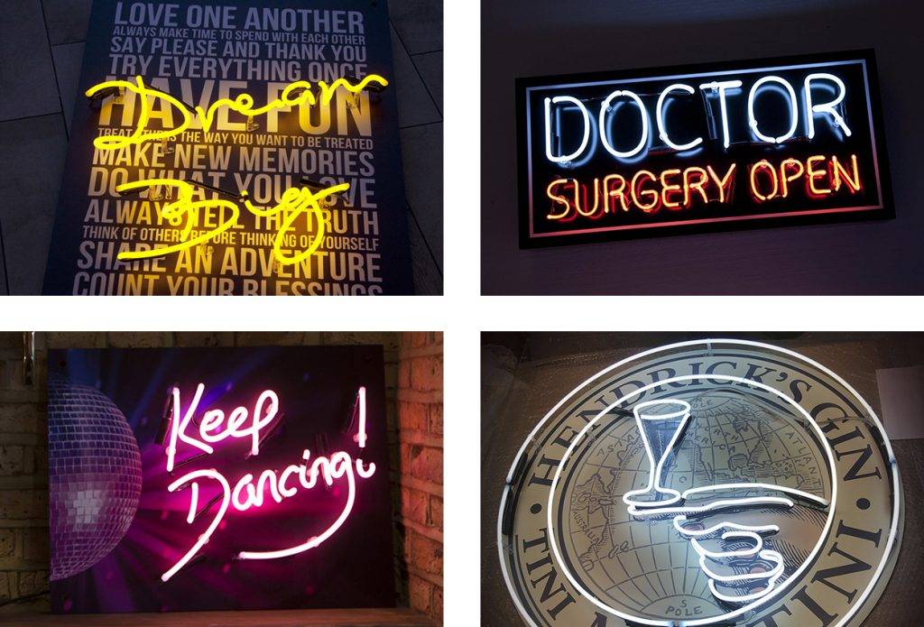 Neon logos - Neon signs - Neon with acrylic and vinyl